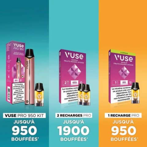 Nouvelle Puff Vuse Pro 950, l'alternative rechargeable
